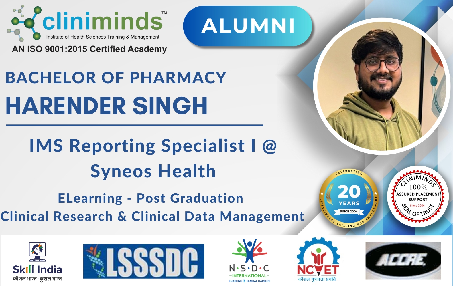 Cliniminds Life Sciences Sector Skill Development Council Accredited ...